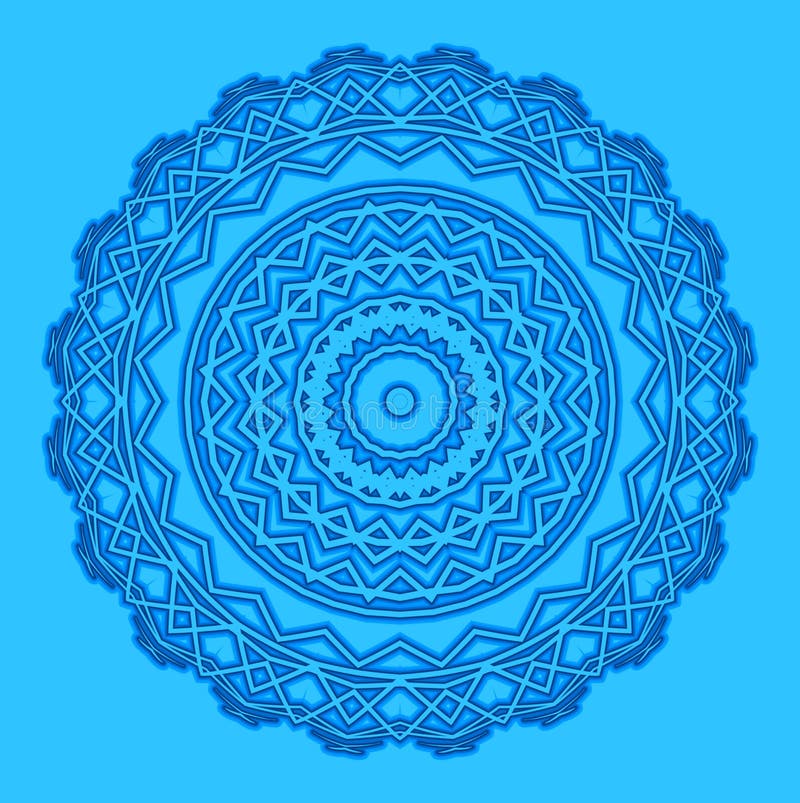 Blue Background with Abstract Round Shape Stock Illustration ...