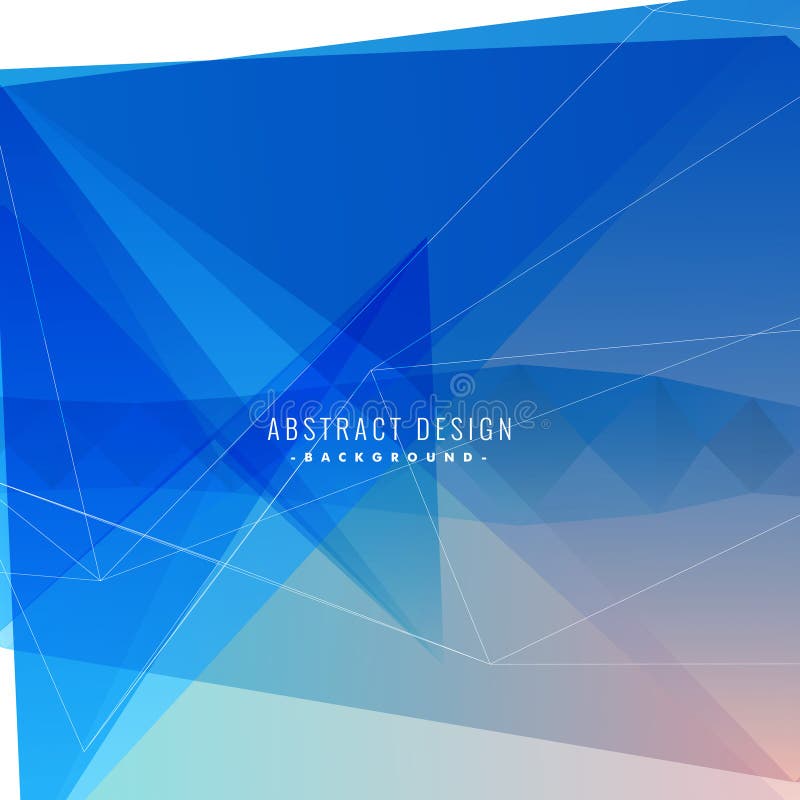 Blue Background with Abstract Shapes and Lines Stock Vector ...