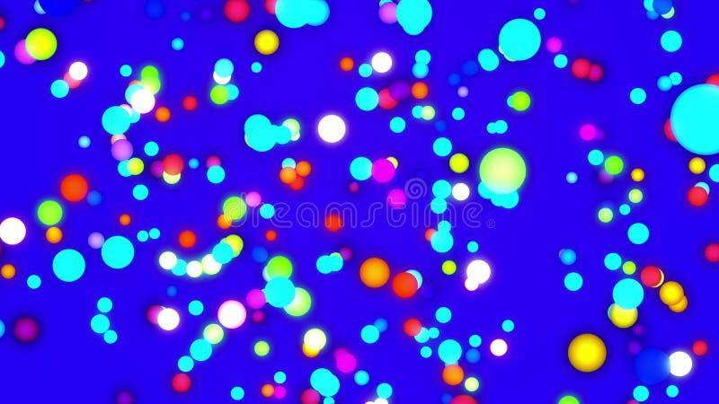 Blue Background. Balls of Various Colors Twinkle Stock Video - Video of ...