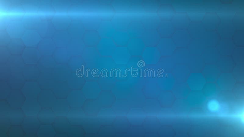 Blue Background with Beam Lights and Hexagon Pattern. Seamless Loop ...