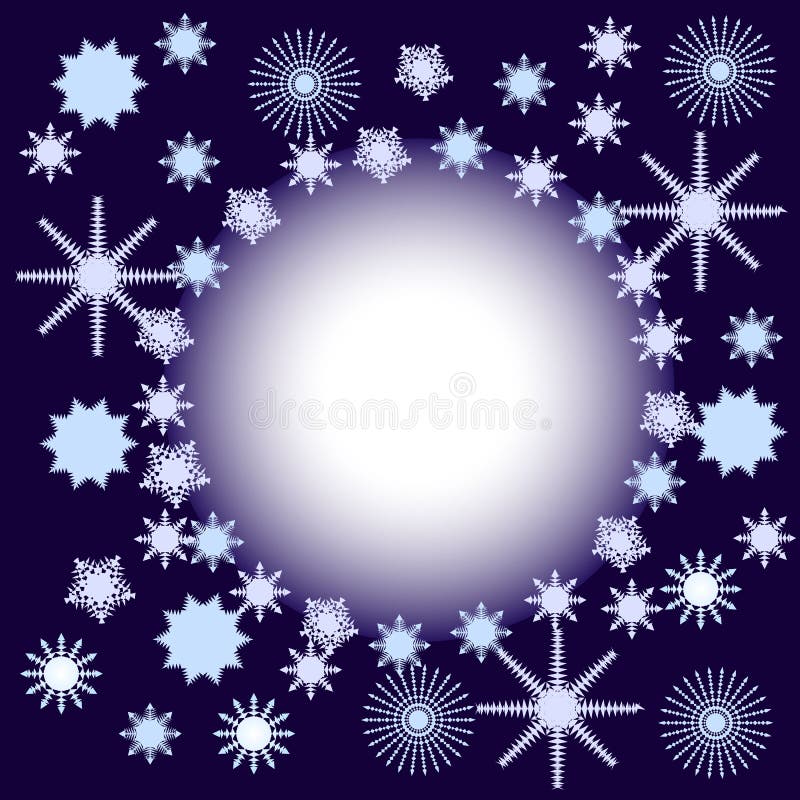 Frozen Circle Frame Blue Snowflakes Stock Illustrations – 354 Frozen ...