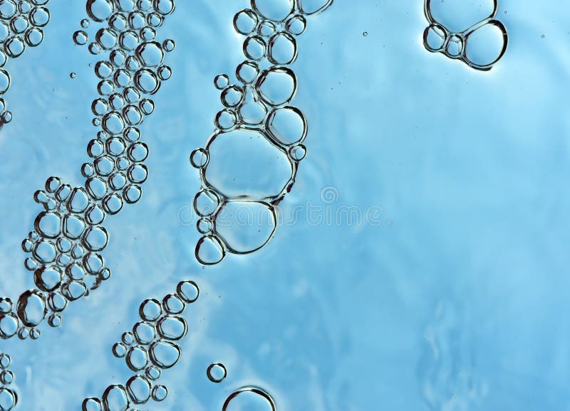 Blue Background from Bubbles on Water Surface Stock Photo - Image of ...