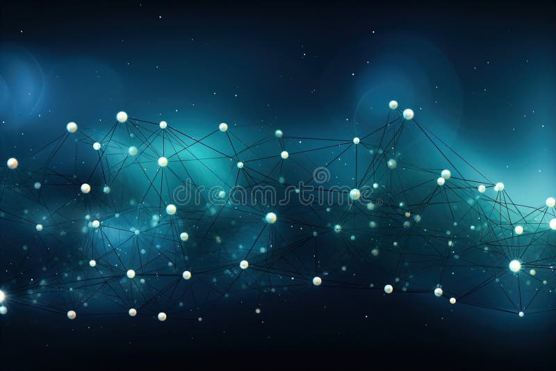 A Blue Background with a Bunch of Dots Connected Each Other. Smart ...