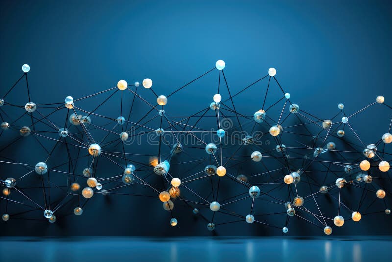 A Blue Background with a Bunch of Dots Connected Each Other. Smart ...