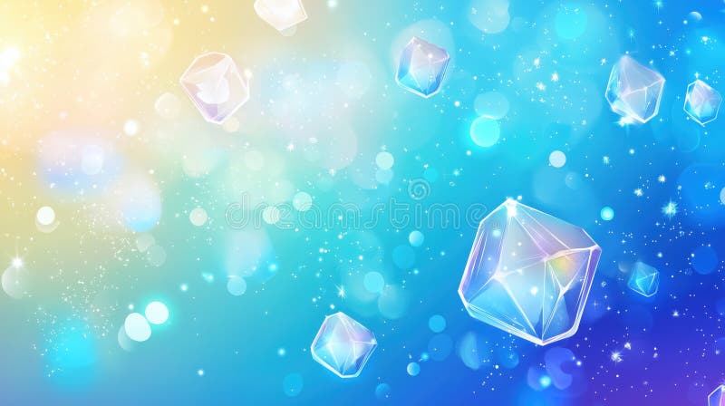 Blue Background Bunch Ice Cubes Scattered Around Stock Photos - Free ...