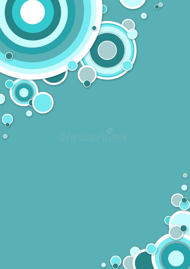 Blue Background with Circles Stock Illustration - Illustration of decor ...