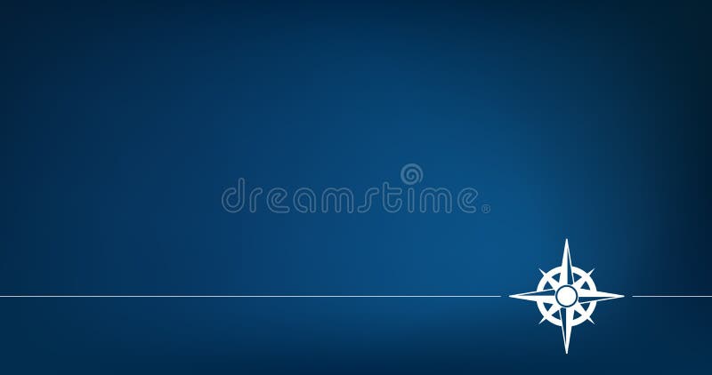 Blue Background with Compass Rose. Classic Blue Background. Stock ...