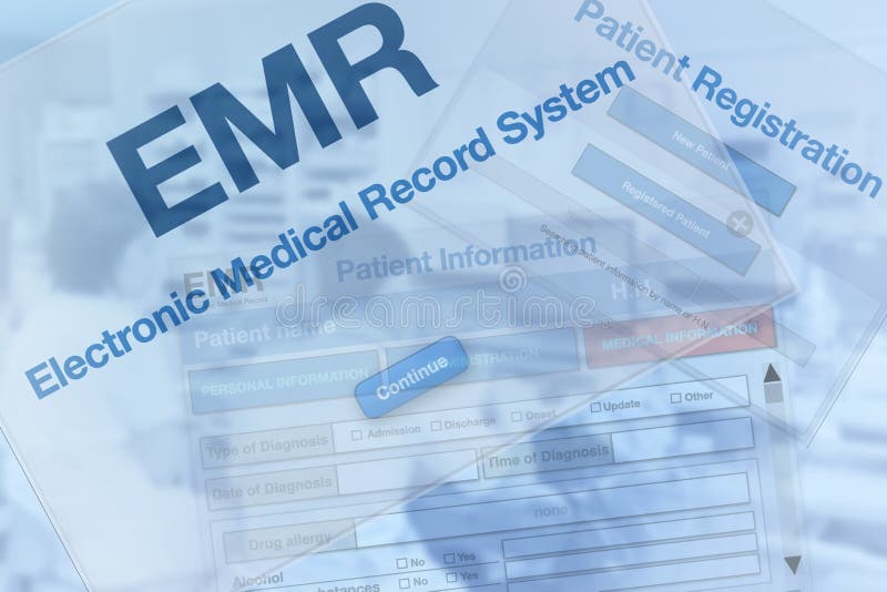 Electronic medical record. stock image. Image of electronic - 41549535