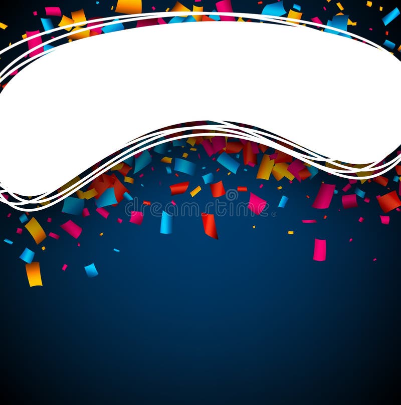 Blue Background with Confetti. Stock Vector - Illustration of decor ...