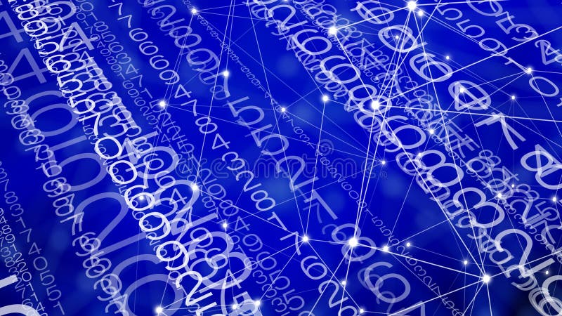 Numbers Connected Lines Counting Digits And Data Science In Digital World Of Numerical Code