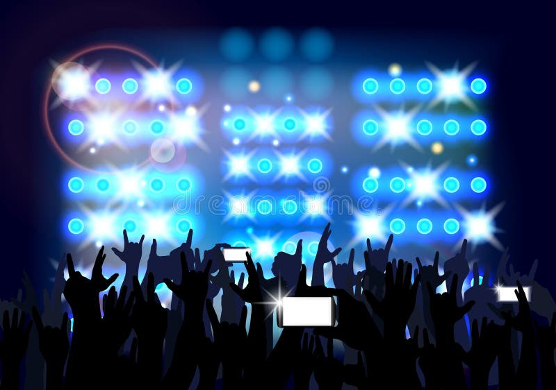 Blue of Background Crowd of Party People Stock Vector - Illustration of ...
