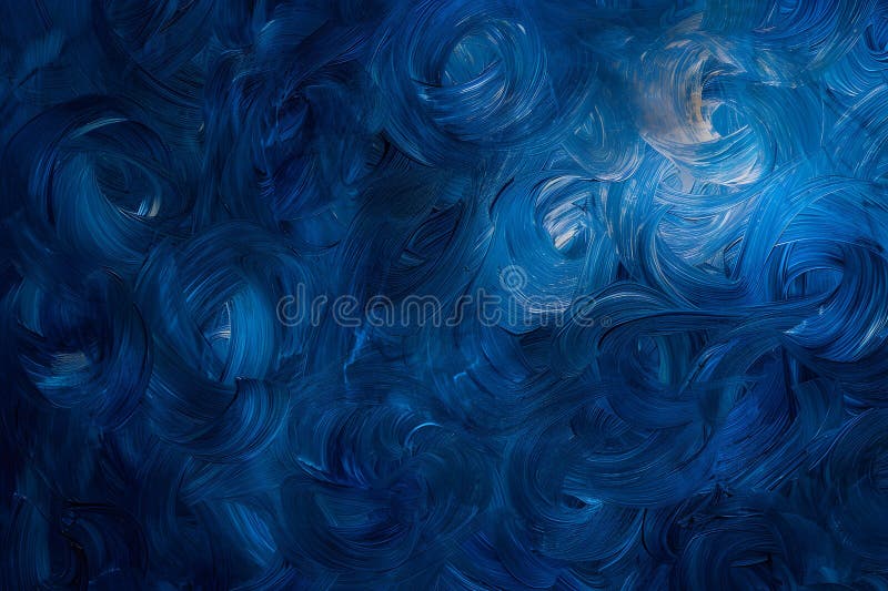 Abstract Blue Swirls in Van Gogh Style Stock Illustration ...