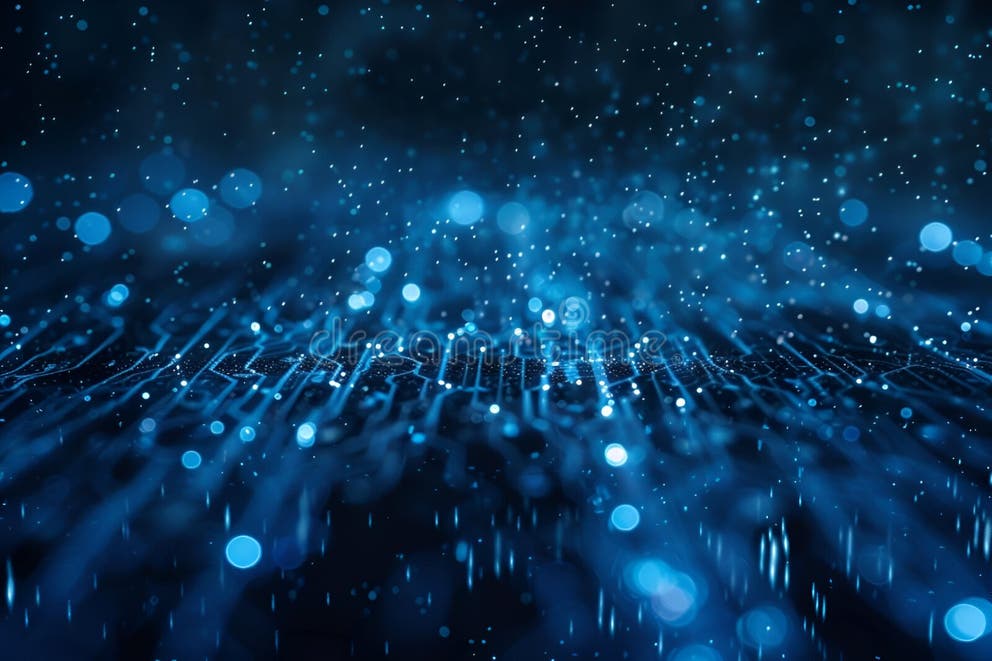 A Blue Background Decorated with Multiple Dots and Lines Stock ...