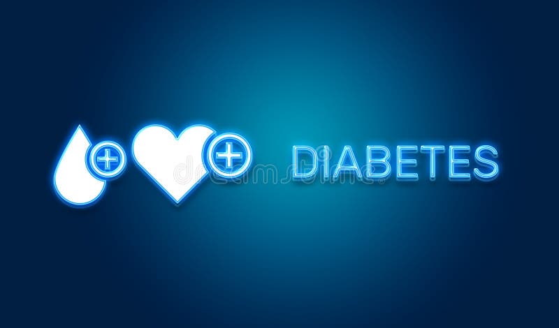 Blue Background and Diabetes Concept . Stock Illustration ...