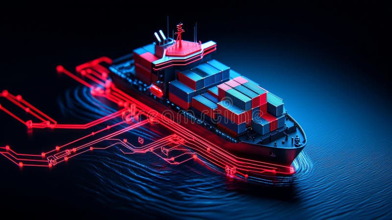 A Blue-background Digital Illustration Featuring a 3D Polygonal ...