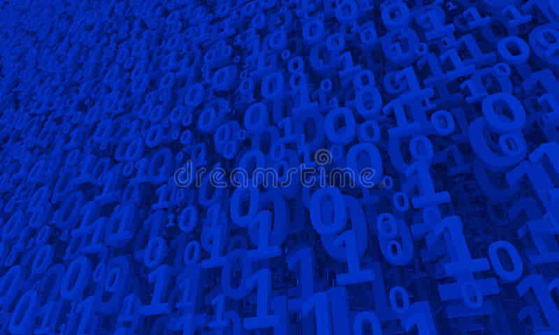 Blue background of digits stock illustration. Illustration of number ...