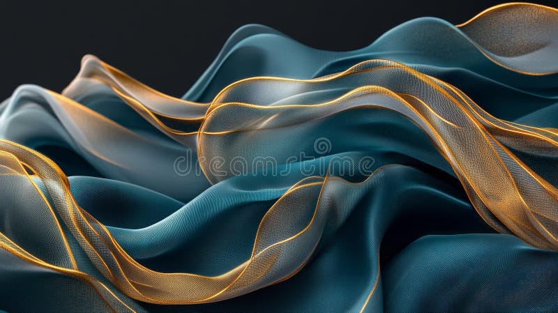 A Blue Background is Displayed in Close-up, with Wavy Patterns Visible ...