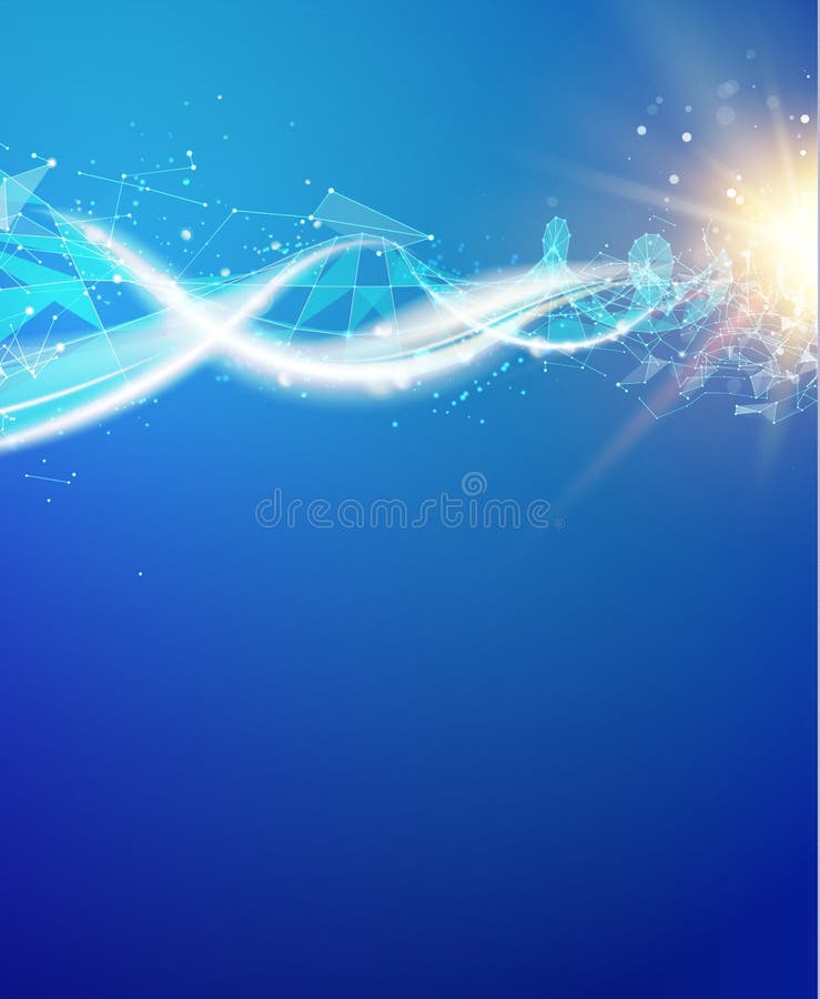 Blue background with DNA. stock illustration. Illustration of motion ...