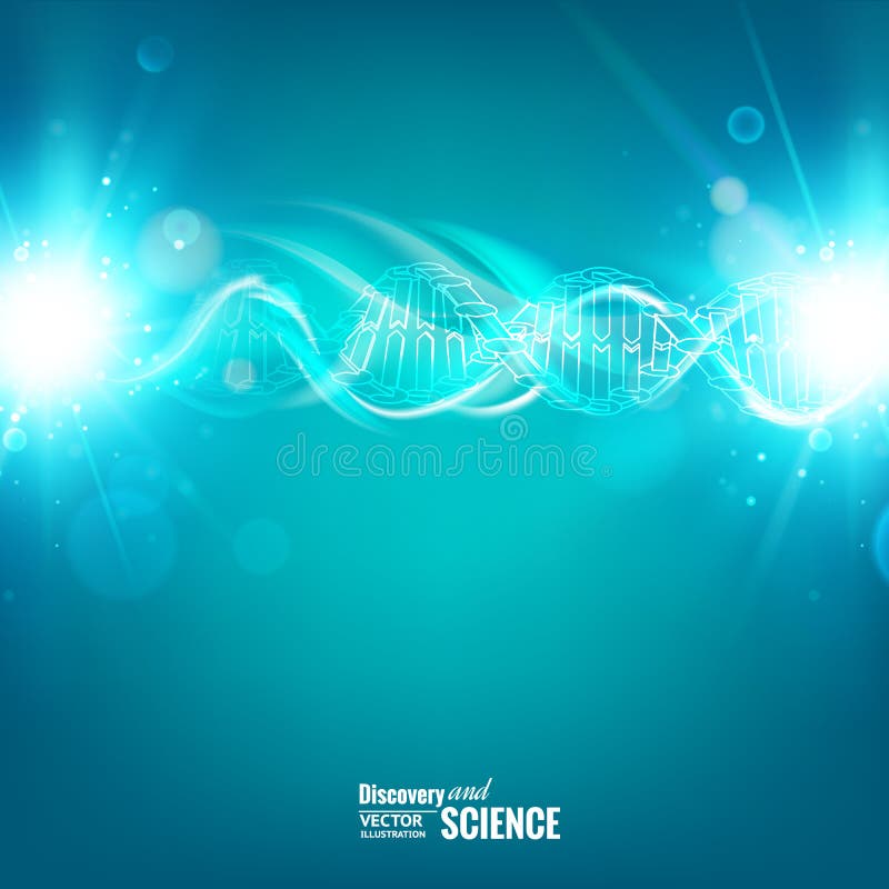 Blue background with DNA stock vector. Illustration of blue - 65311275