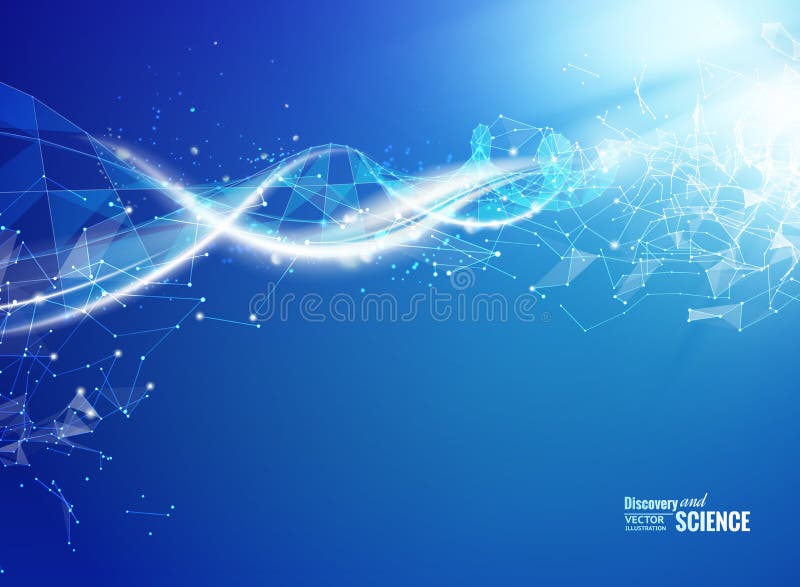 Blue background with DNA stock vector. Illustration of molecule - 65311284