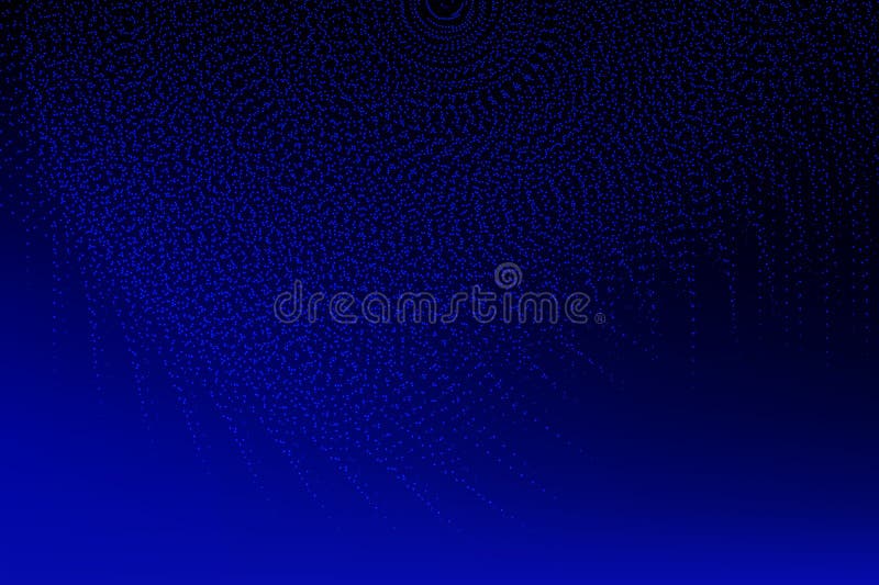 Blue Background with Dots and Wave Lines Effect Vector, Blue Binary Cod ...