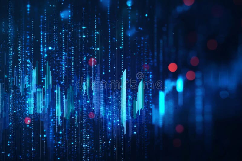 A Blue Background Featuring a 3D CG Science Molecular Ring Model ...