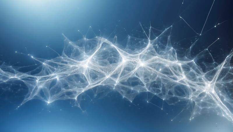 A Blue Background Filled with Abstract White Particles Providing Ample ...