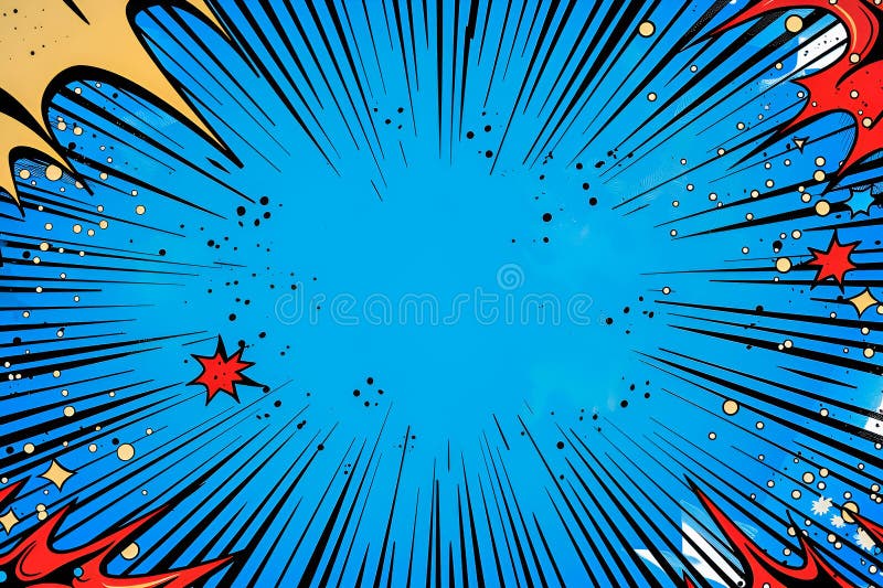 Background with Fireworks Explosion, Comic Book Style Stock Image - Image of yellow, explosion ...