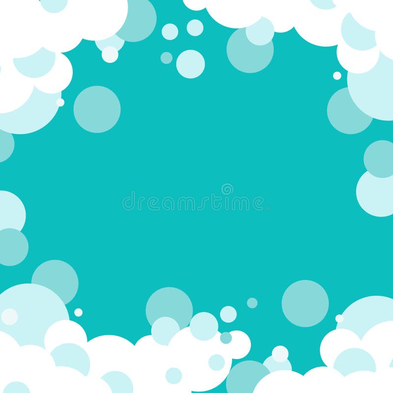 Blue Background with Foam, White and Blue Bubbles. Laundry Day Stock ...