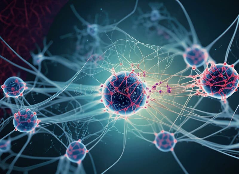 Blue Background with Genetic Design Stock Illustration - Illustration ...