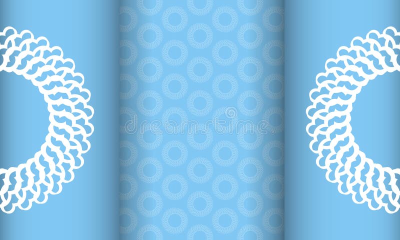 Blue Background with Greek White Pattern and Space for Logo or Text ...