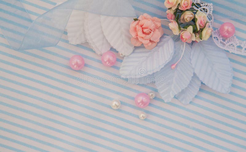 The Blue Background Handmade Stock Photo - Image of handmade, flower ...