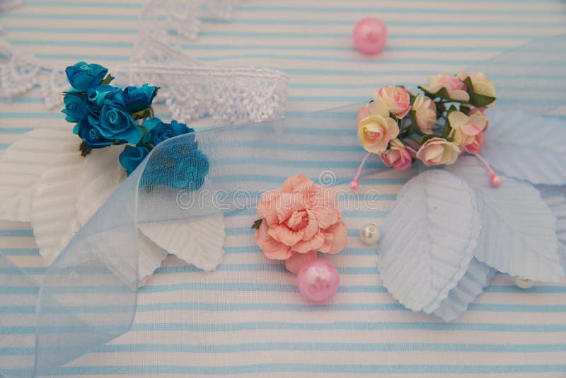 The Blue Background Handmade Stock Photo - Image of care, flower: 81314524