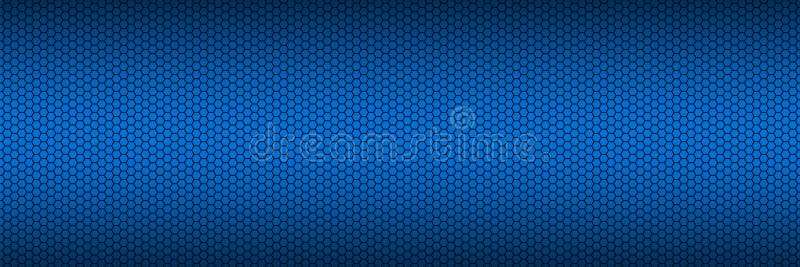 Blue Background with Hexagonal Grid Header. Abstract Stainless Steel ...