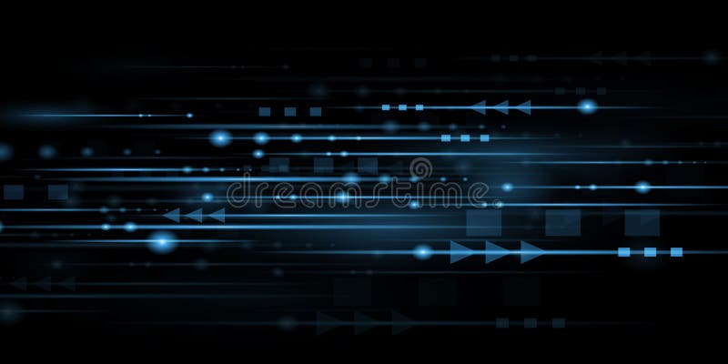 Blue Background High-tech Digital Technology Concept Abstract Sparkling ...