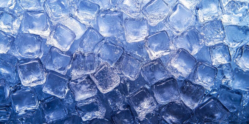 A Blue Background with Ice Cubes Scattered Throughout Stock ...