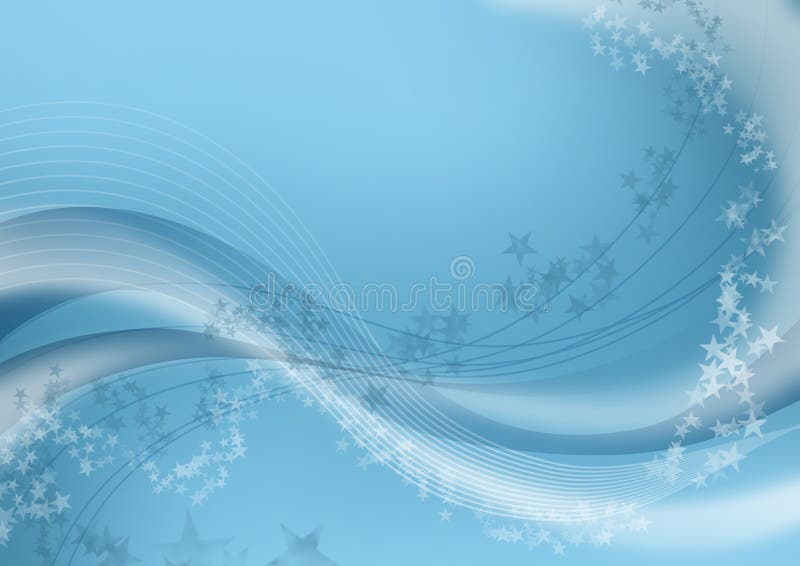 Blue BaÑ kground with Lines and Stars Stock Illustration - Illustration ...
