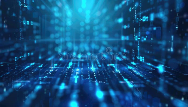 A Blue Background with a Lot of Numbers and Dots by AI Generated Image ...