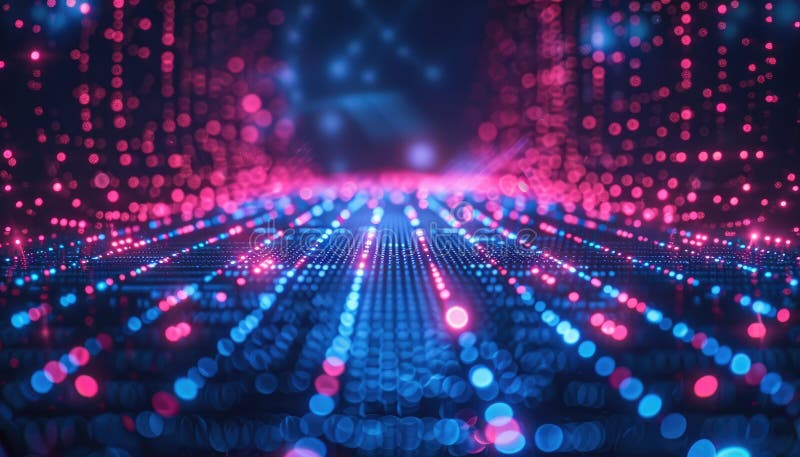 A Blue Background with a Lot of Numbers and Dots by AI Generated Image ...