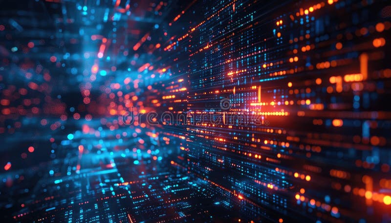 A Blue Background with a Lot of Numbers and Dots by AI Generated Image ...