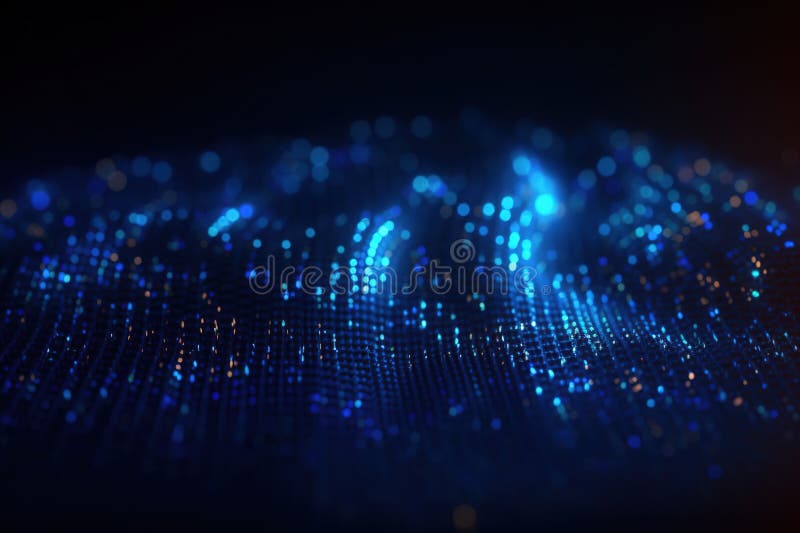 Blue Background with Lots Spots and Particles. Stock Illustration ...