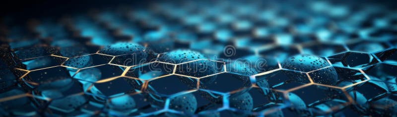 Blue Background Made Up of Hexagonal Shaped Cells. Illustration AI ...