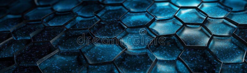 Blue Background Made Up of Hexagonal Shaped Cells. Illustration AI ...
