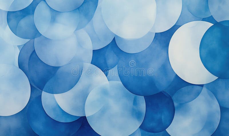 A Blue Background with Many Blue Circles Stock Image - Image of ...