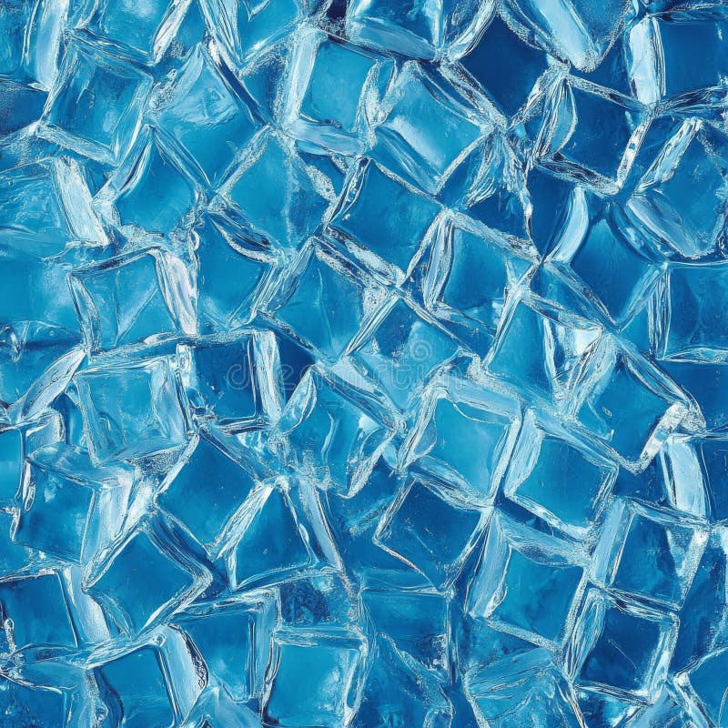 A Blue Background with Many Ice Cubes Stock Illustration - Illustration ...