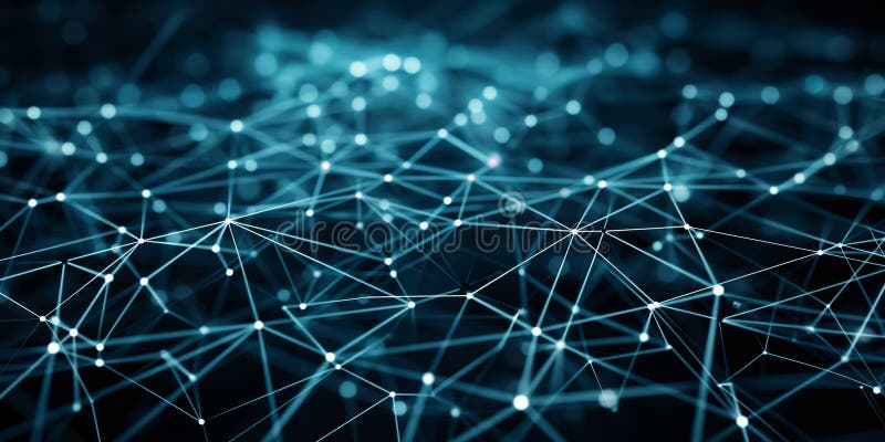 A Blue Background with Many Lines and Dots, Digital Backdround Ideal ...