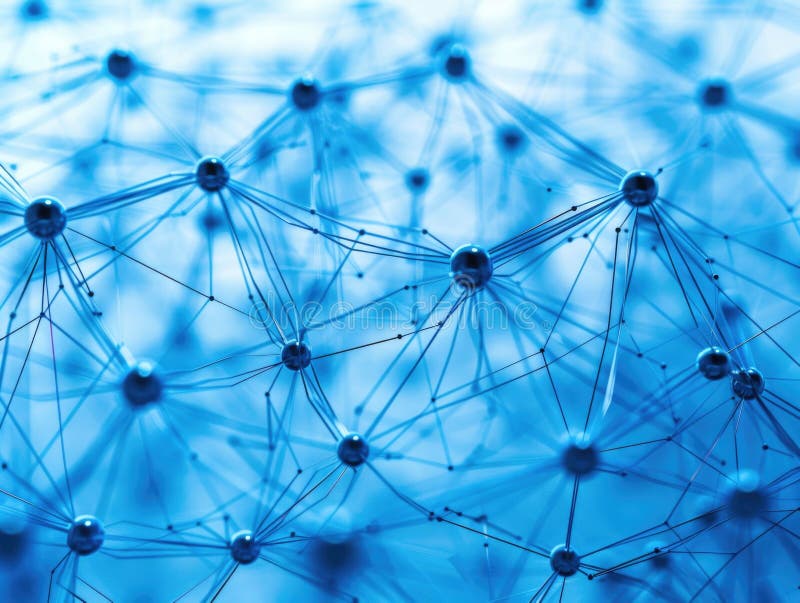 A Blue Background with Many Small Blue Spheres Stock Photo - Image of ...