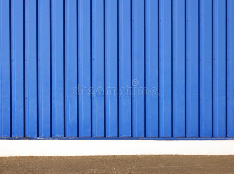 Blue Background of Metal Wall Siding, Cladding. Stock Image - Image of ...