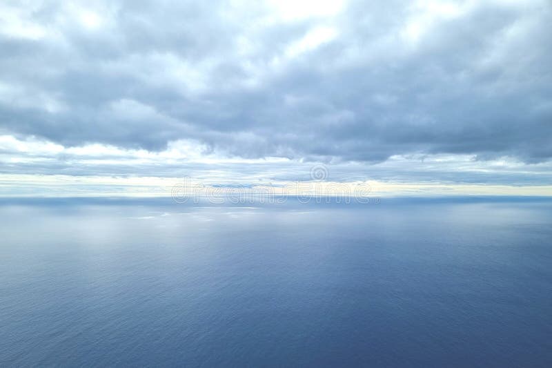 The Blue Background of the Ocean and Sky. the Background of Nature ...
