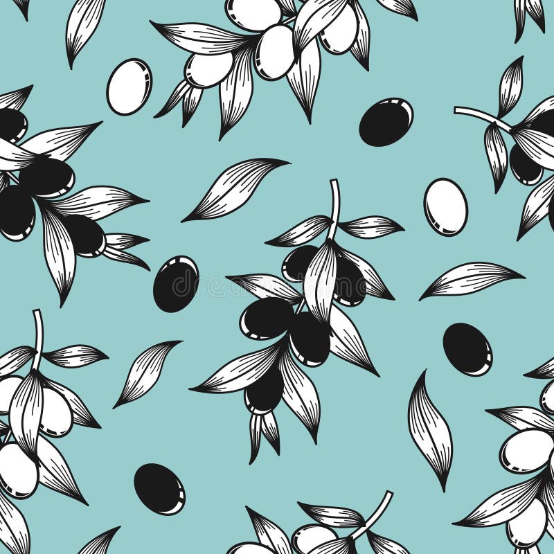 BLUE BACKGROUND with OLIVE BRANCHES Stock Vector - Illustration of ...